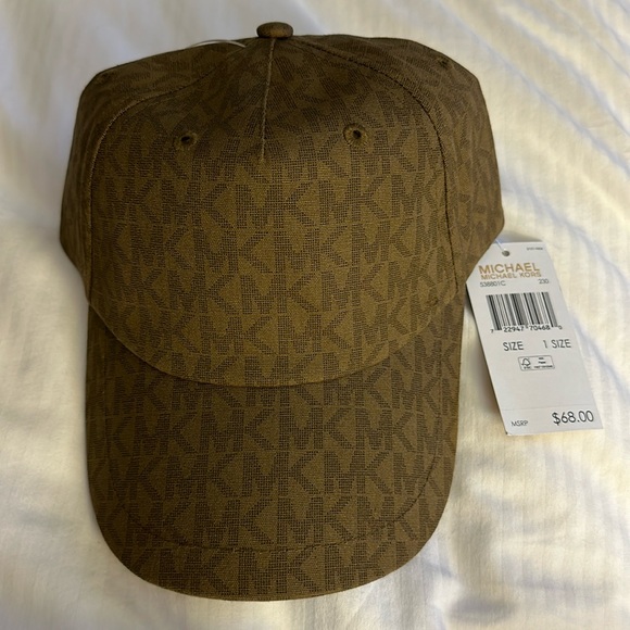 Michael Kors | Accessories | Michael Kors Mk Logo Signature Hat Brown ...